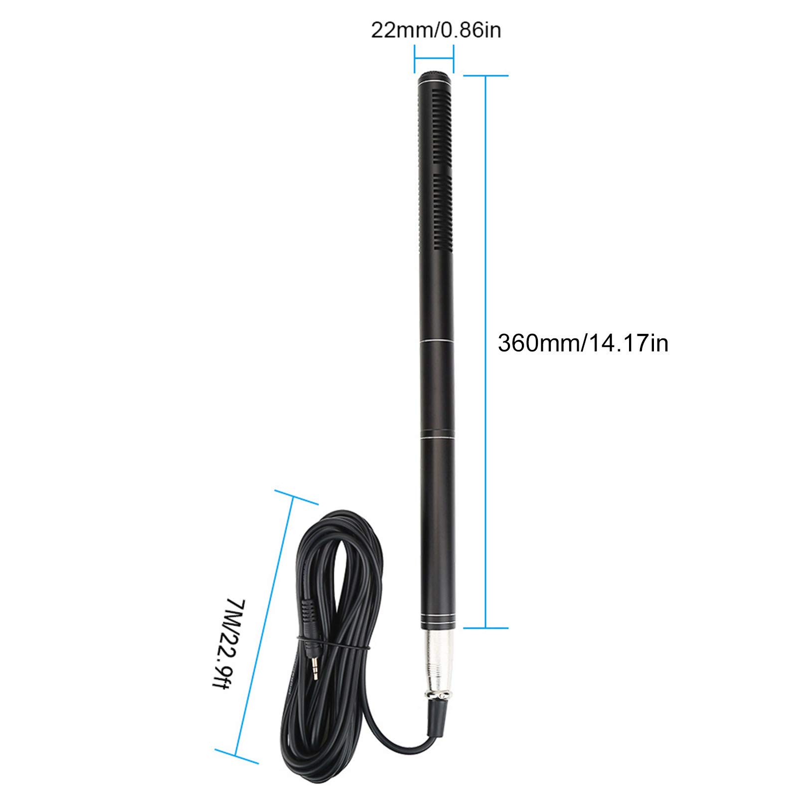 GHMOZ Microphone Condenser Camera Microphone Camera Microphone Professional Interview Microphone Uni-Directional Condenser for DSLR Camera DV Camcorders