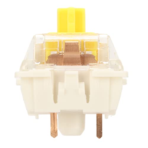 Mechanical Keyboard Switches, 45Pcs Durable Waterproof Mechanical Keyboard Switches Set Silent Universal Plastic Linear for Gaming Mechanical Keyboard (G Yellow PRO)