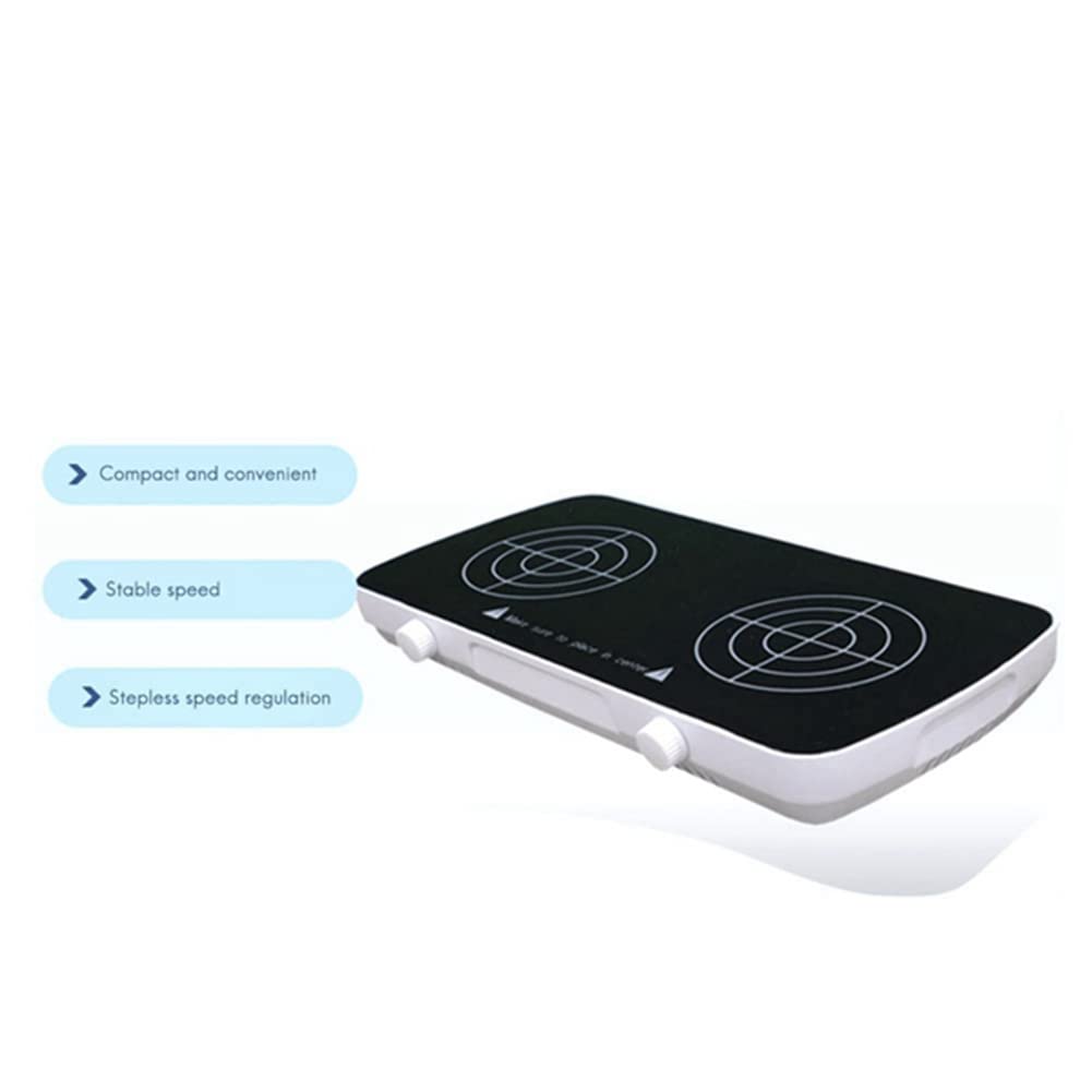 MECHPLOW Magnetic Stirrer with Stir Bar,2 Working Panel Lab Mixer,1L+1L Capacity,0-4000RPM Adjusat Speed