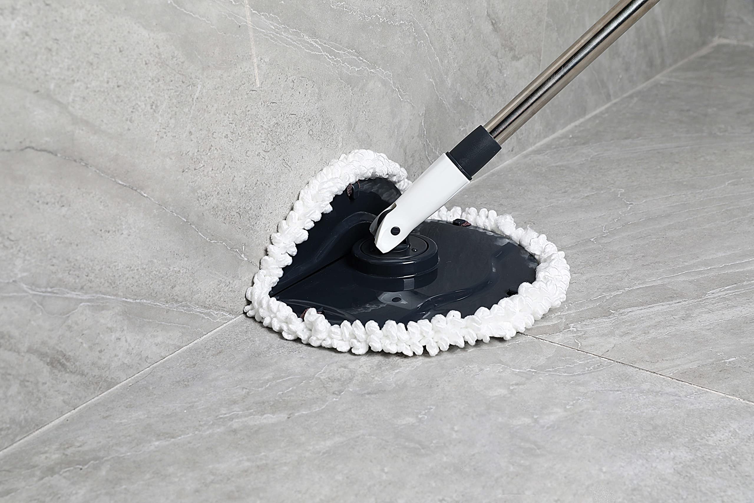Medallion Grand Cleaning Spin mop and Bucket Set Spin with Microfiber Gray