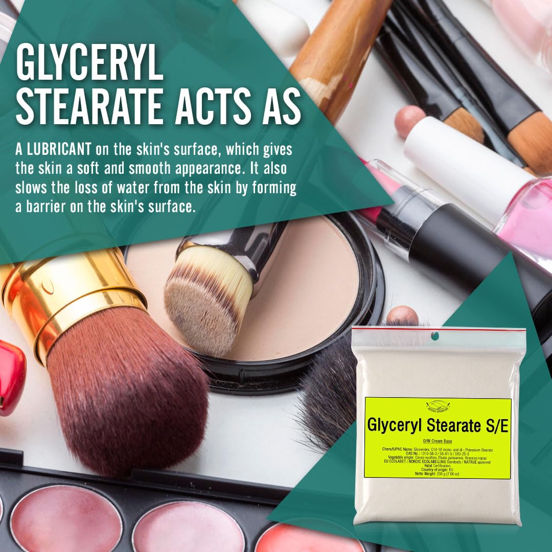 Glyceryl Stearate S/E - 7.06 oz - Self-Emulsifying Wax - Potassium Stearate - Glycerides - Emulsion Stabilizer - Emulsifier - for DIY Cosmetics and Other Craft Projects