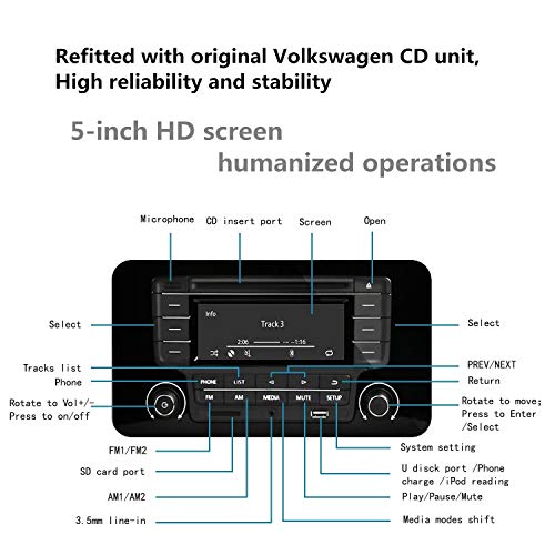 KEiiD CD Player with Speakers Bluetooth for Home Stereo System Boombox | FM Radio USB SD AUX Remote Control | 28 Inch Long with Bluetooth Receiver (Black Finish)