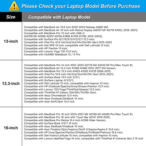 MOSISO 360 Protective Laptop Sleeve Bag Compatible with MacBook Air/Pro, 13-13.3 inch Notebook, Compatible with MacBook Pro 14 inch 2023-2021 A2779 M2 A2442 M1 with 2 Same Front Pockets&Belt, Black