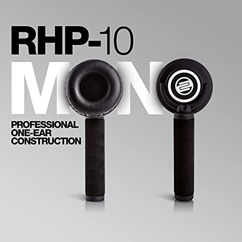 Reloop RHP 10 Mono Professional One-Ear Headphone with 50mm Neodymium Driver, Black