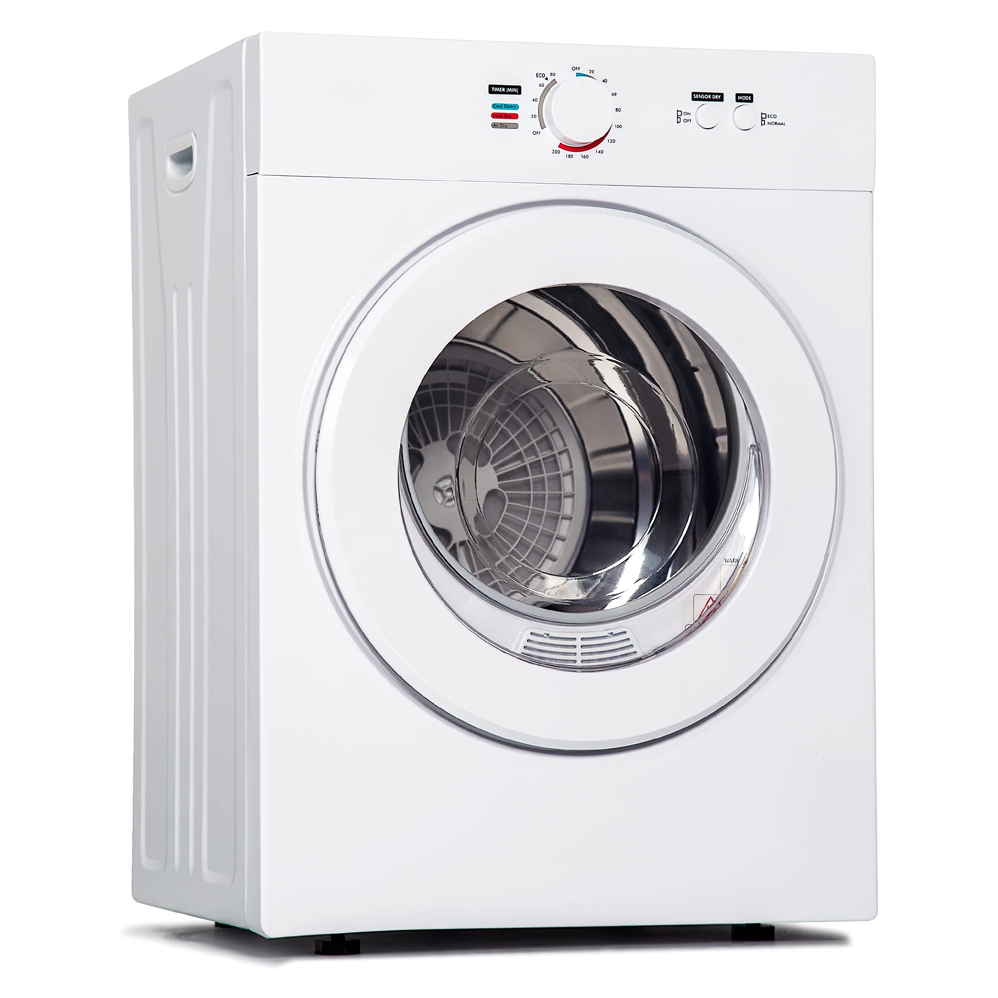 Euhomy Compact Dryer 1.8 cu. ft. Portable Clothes Dryers with Exhaust Duct with Stainless & Comfee Portable Washing Machine, 0.9 cu.ft Compact Washer With LED Display, 5 Wash