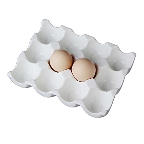 Egg Holder Creative Ceramic 6 Grid 12 Grid Egg Tray Household Hen RefrigeratorEgg Storage Box Baking Tableware Baking Egg Tray