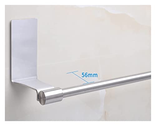 Towel BAR Rack Towel Shelfs,Free Drilling Towel Bar Single Shot Towel Rack Bathroom Towel Hanging Rod Bath Towel Bar/40Cm (Size : 60Cm)