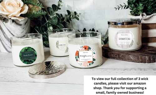 Warm and Cozy Candle | Vanilla, Cinnamon, and Cashmere, Winter Scented Soy Candles for Home | 14oz Clear Jar, 40+ Hour Burn Time, Made in the USA