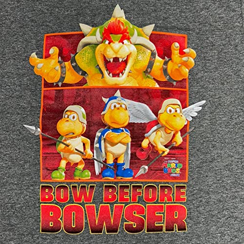 Super Mario Brothers Movie Big Boys T Shirt, Grey, 10-12