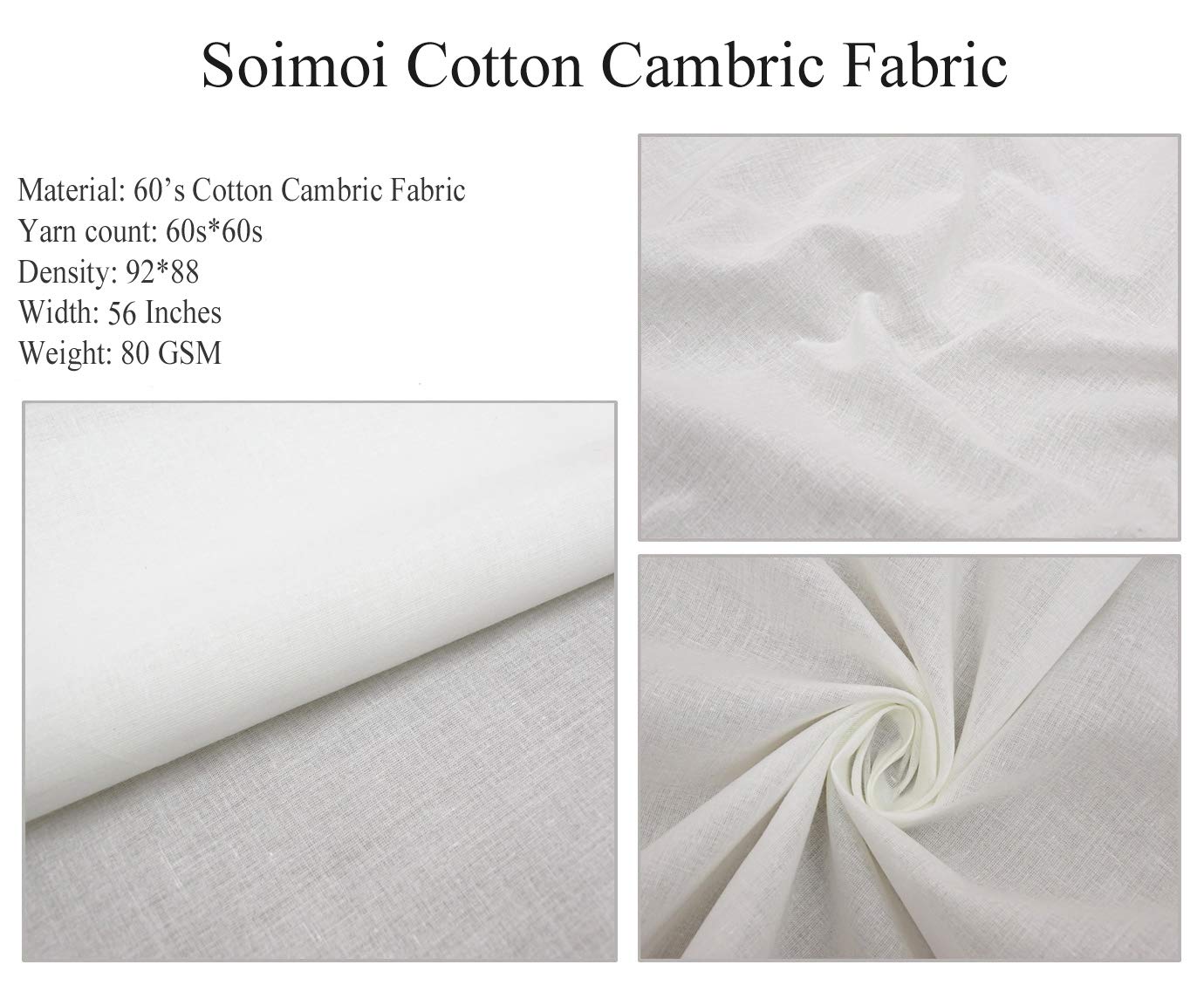 Soimoi Blue Cotton Cambric Fabric Leaves & Plumeria Flower Tropical Fabric Prints by Yard 56 Inch Wide