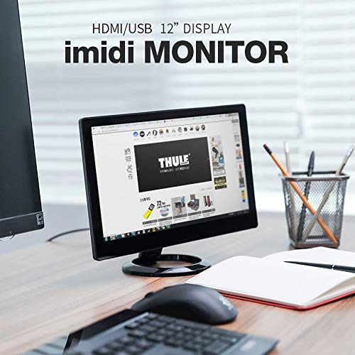 DoubleSight Displays DS-12UT 12" LCD Touchscreen Monitor - TAA Compliant - Capacitive - 1366 x 768 - WXGA - 250 Nit - USB - Black - PC/MAC - 3 Year Warranty