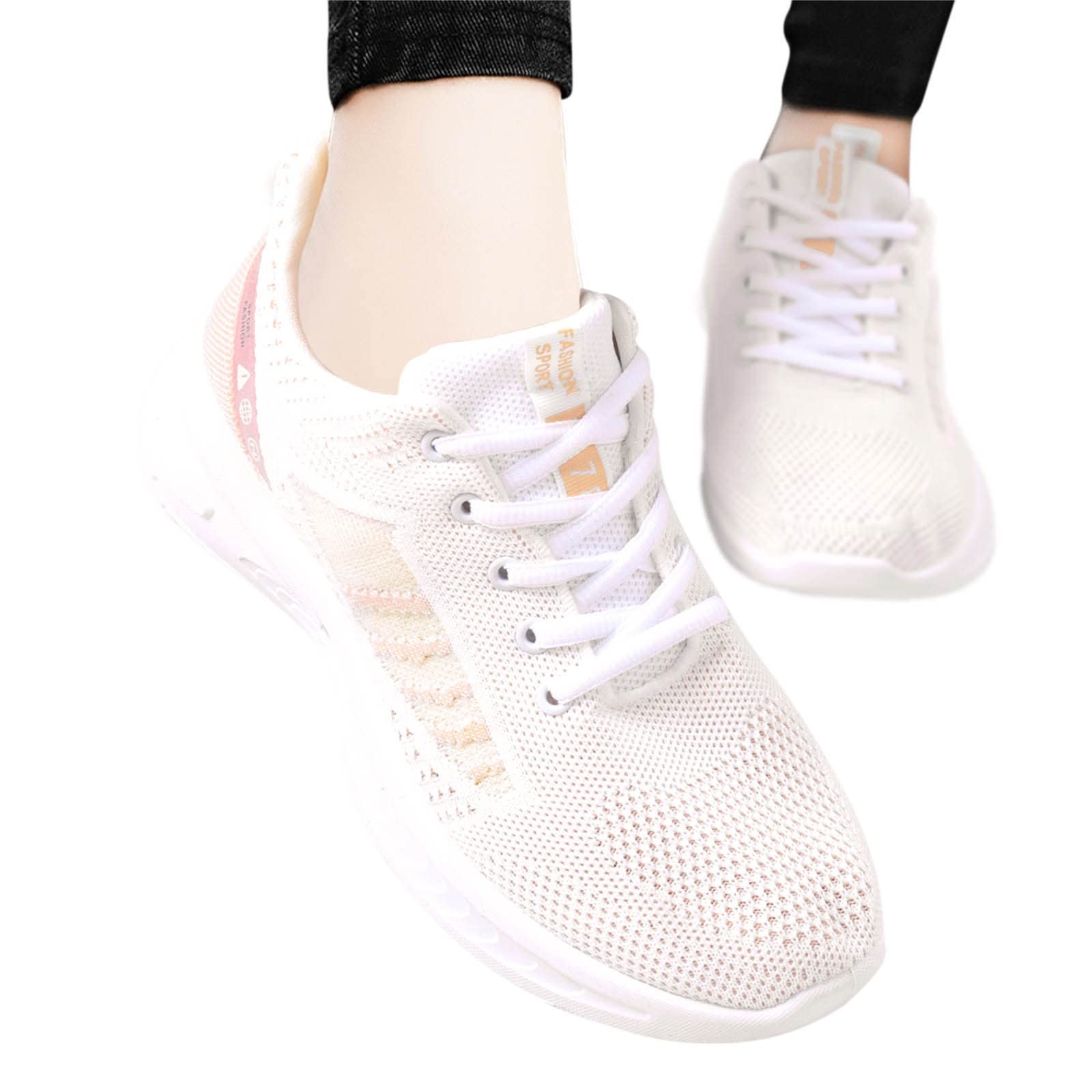 Fashion Autumn Women Solid Color Lace Up Thick Sole Comfortable Casual Style