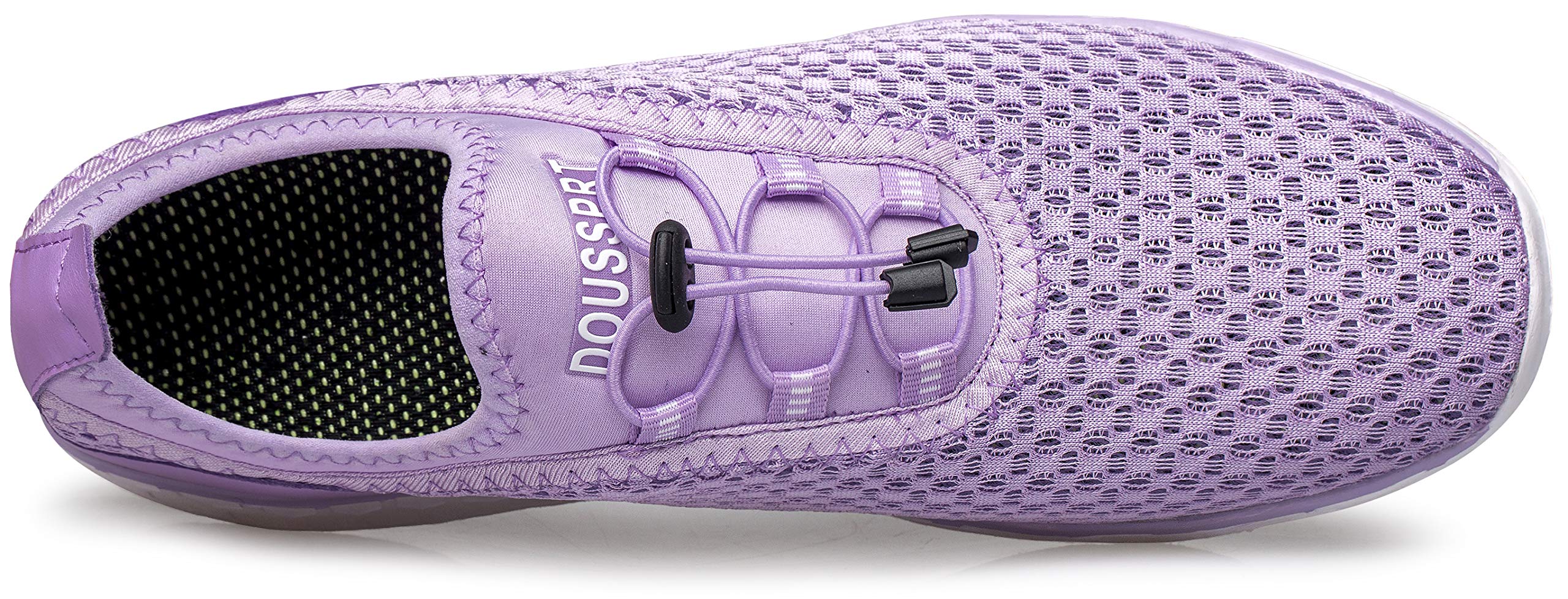 DOUSSPRT Womens Water Shoes Quick Drying Sports Aqua Walking Beach Sneaker for Hiking Diving Boating Kayaking Swimming Surf Purple US Size 7