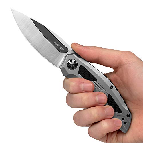 Kershaw Norad Folding Pocket Knife, 3.3 Inch Blade with Manual Open, Frame Lock (5510), Black