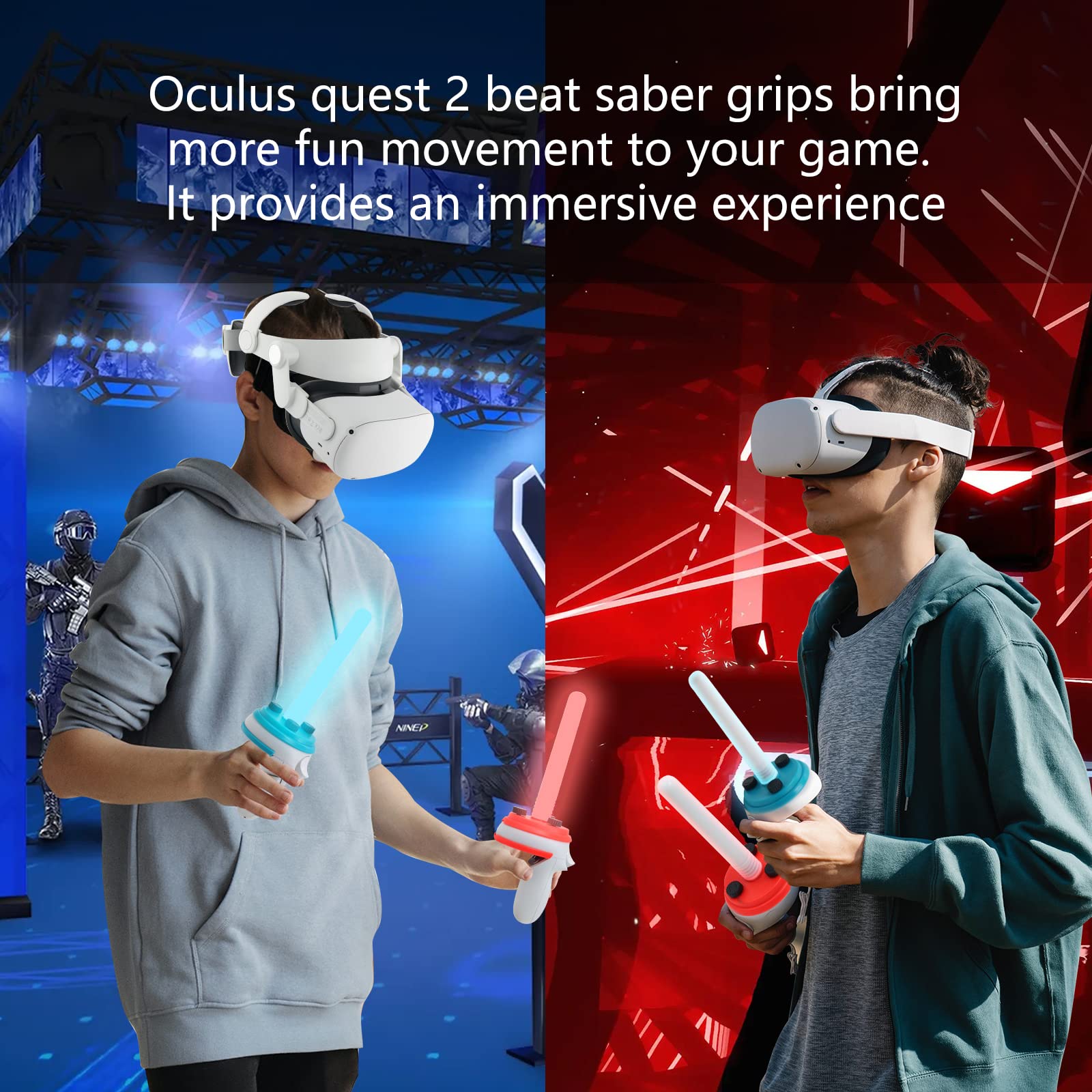 General Fantasy Beat Saber Oculus Quest 2 Accessories, Oculus Quest 2 Sword Grip,Oculus Quest 2 Holder, Holder Stand Compatible with Oculus Quest 2