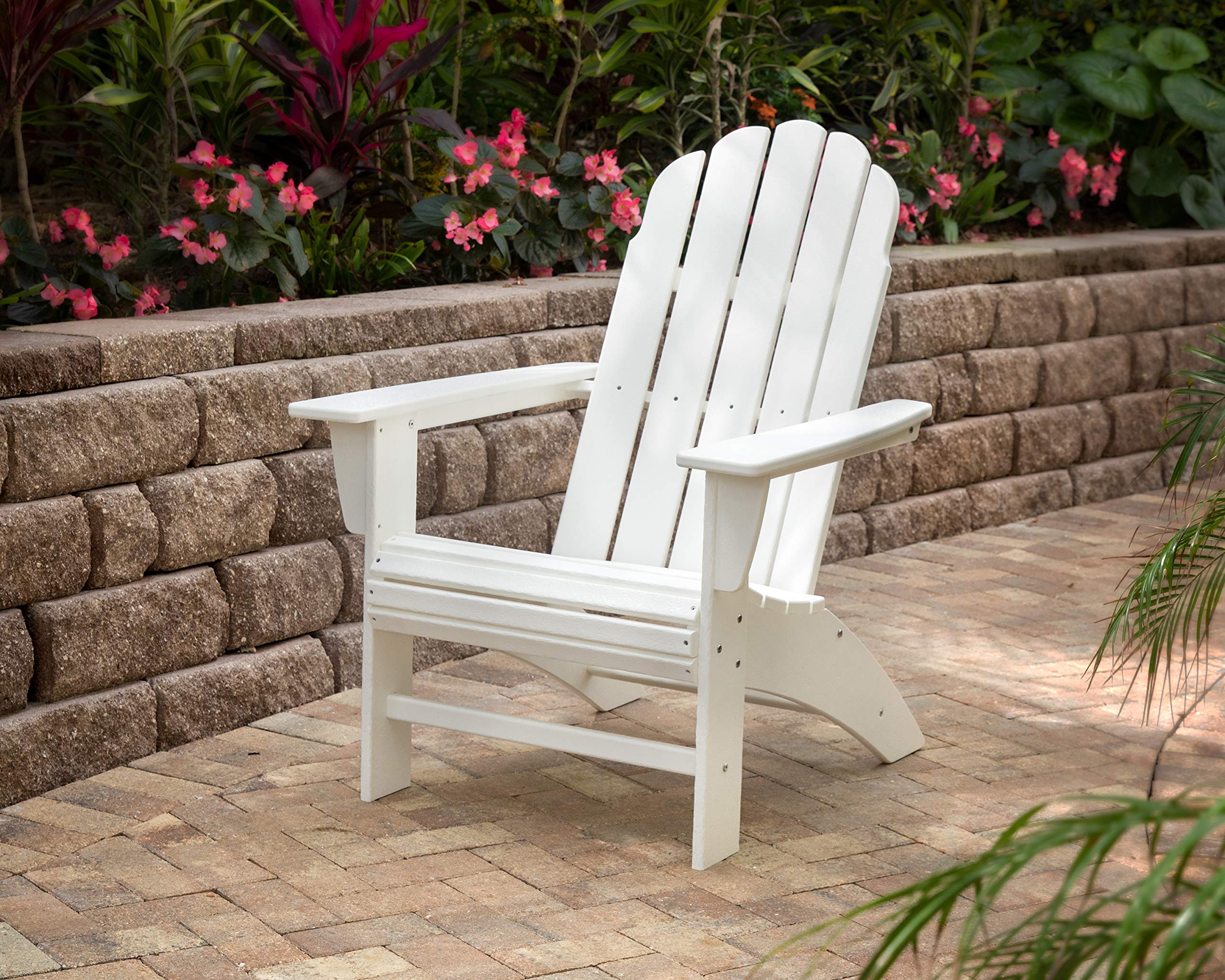 POLYWOOD Vineyard Curveback Outdoor Adirondack Chair, Slate Grey