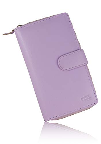 Mou Meraki Women RFID Blocking Real Leather Wallet-Clutch For Women-Shield Against Identity Theft (LAVENDER)