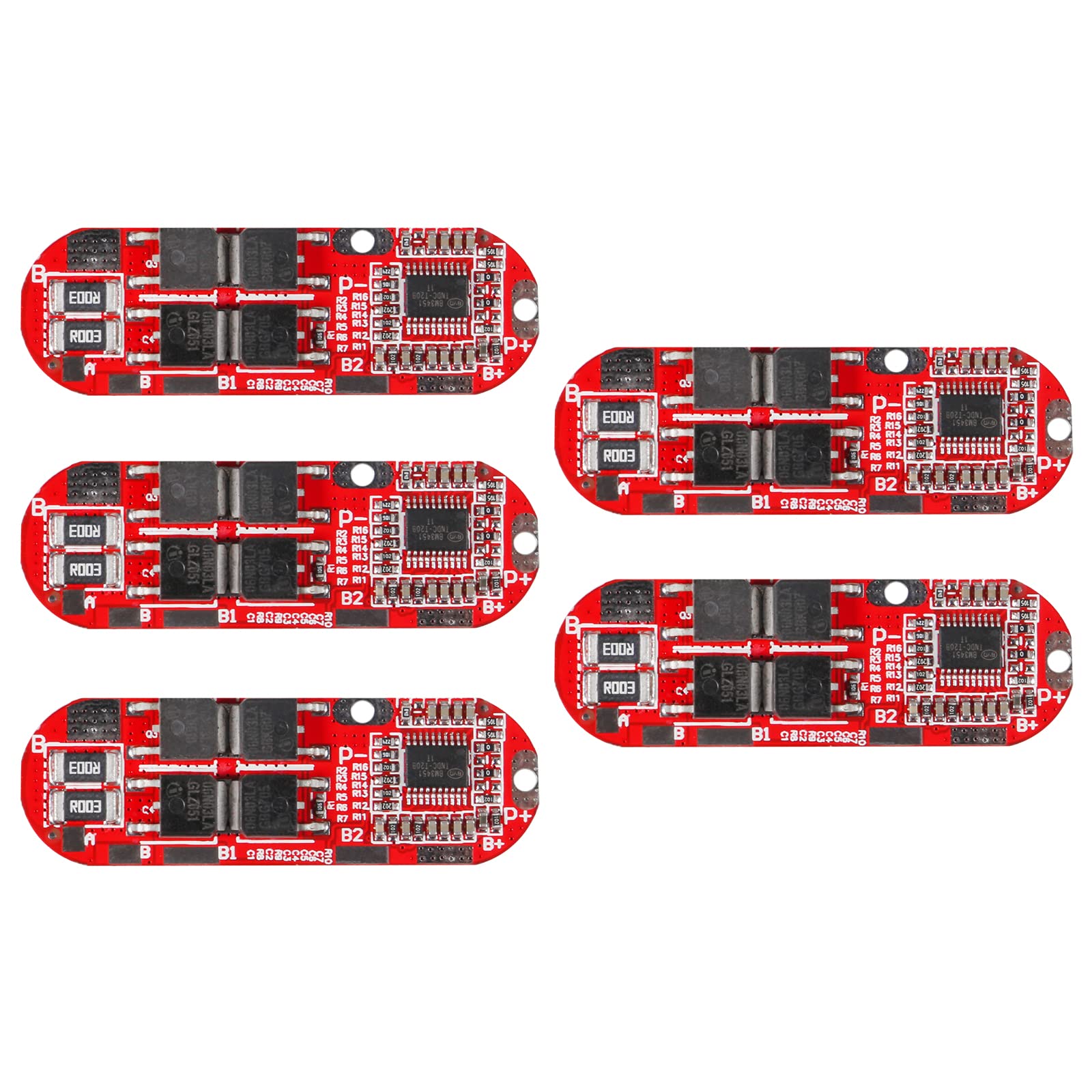 MELIFE 5PCS BMS 5S 25A 21V Battery Protection Board for Lithium Battery Protection Circuit Charging Board Module Integrated Circuits.