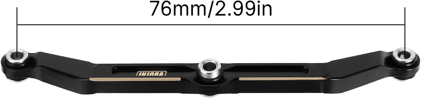 INJORA Brass Steering Blocks Knuckle, Steering Link and Caster Blocks C-Hubs Set for TRX4M 1/18 RC Crawler Upgrade Parts, Black