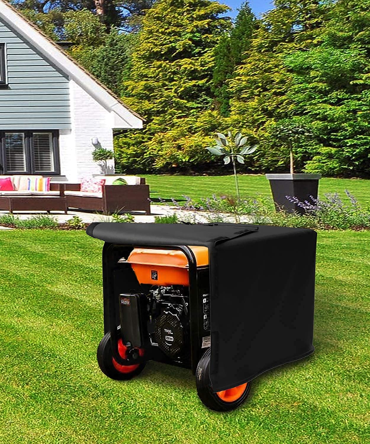 Homhelar Outdoor Waterproof Universal Generator Cover 32L x 24 W x 24H inch for Universal Portable Generators 5000-10,000 Watt