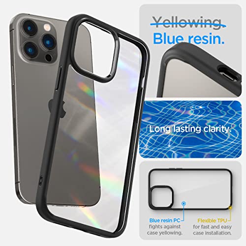 Spigen Ultra Hybrid Case for iPhone 14 Pro Max [Anti-Yellowing] Case Mobile Phone Case Protective Cover Transparent Thin Slim Matte Black