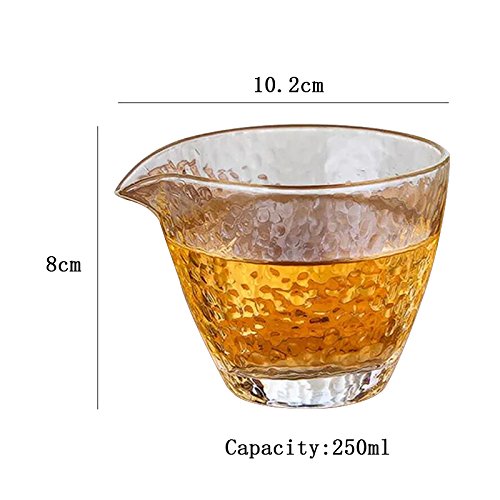 Glass Milk Tea Serving Mug Gong Dao Cup -PitcherTeapot Teaset - Green Tea Teacup - 250ml /8oz