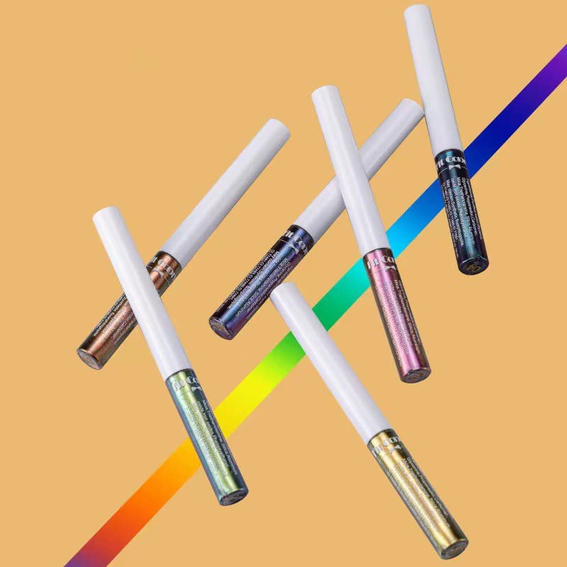 Mrettick 6 Colors Chameleon Liquid Eyeshadow Metallic Glitter Shimmer Eye Shadow Set Long Lasting Waterproof Multichrome Eyeshadows Makeup Set