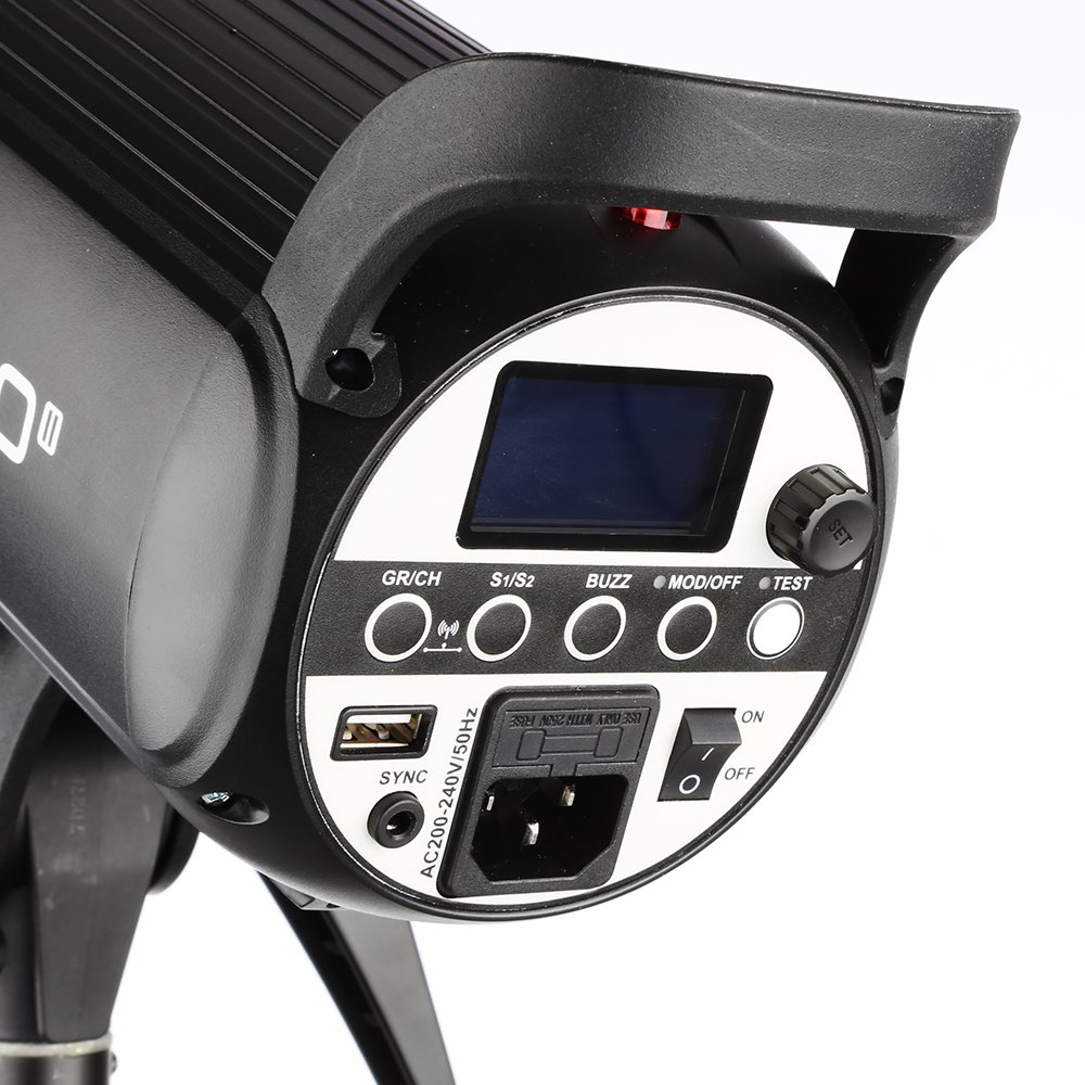 Godox SK400II Studio Flash Kit, 800Ws Professional Studio Strobe Light, Built-in 2.4G Wireless X System Compatible for Bowens Mount Softbox with Honeycomb Grid Softbox, Light Stand, Barn Door (2pcs)
