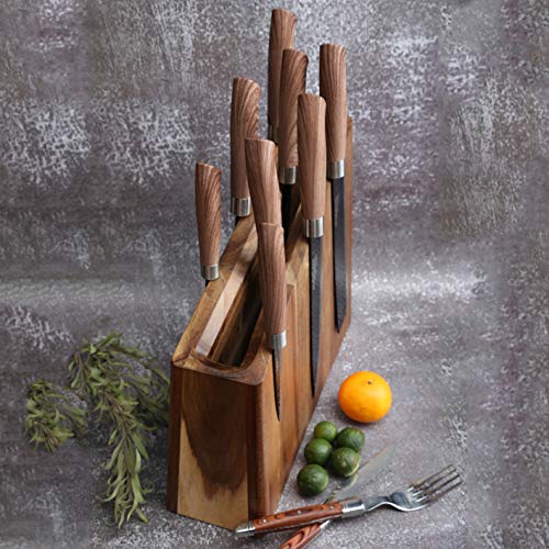 Resafy Magnetic Knife Wooden Block Knife Display Holder Rack Magnetic Stands with Strong Enhanced Magnets Kinves Strip