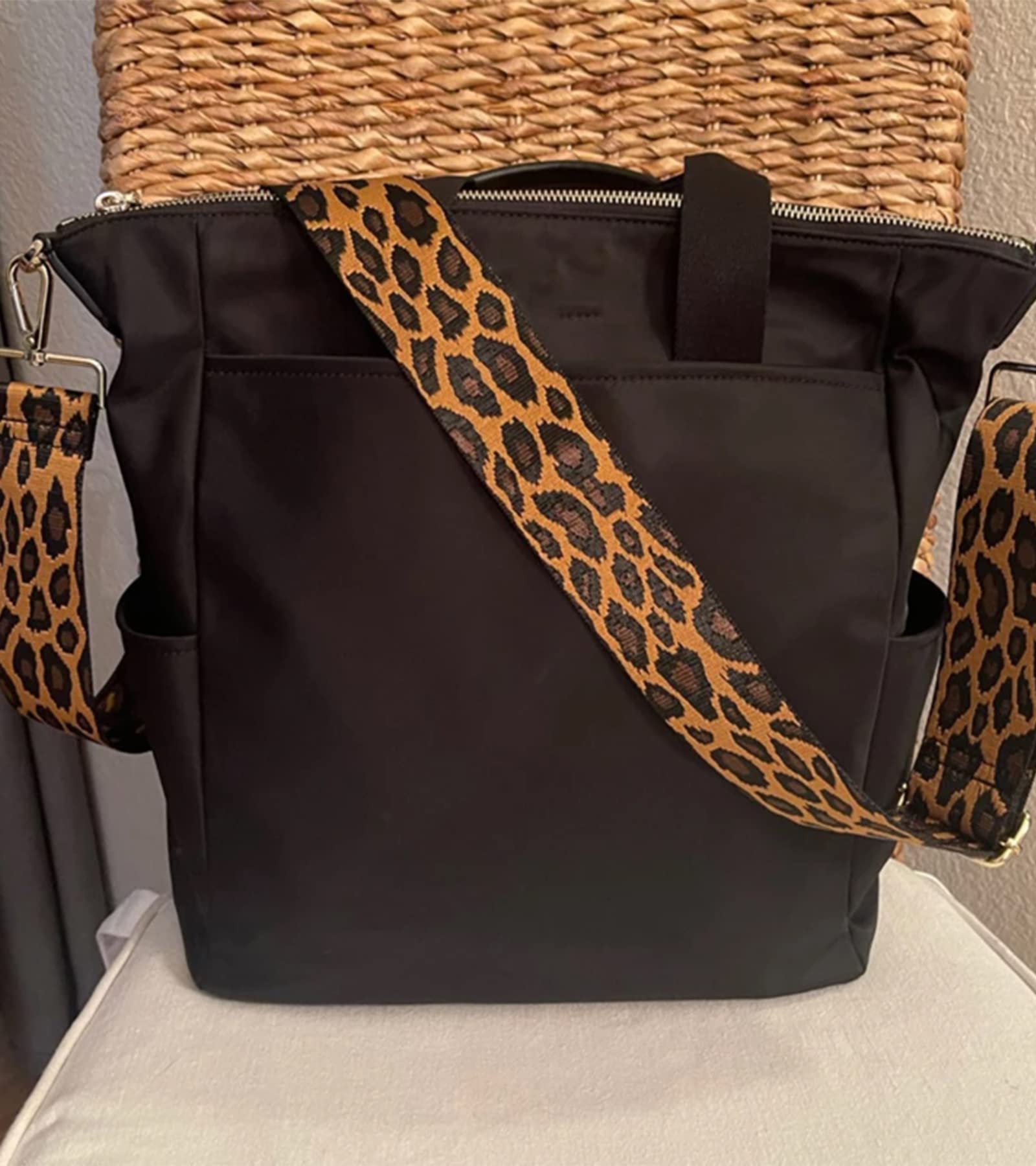 GINJKGO Purse Strap Replacement Crossbody - Wide Shoulder Strap for Women, Adjustable Bag Strap for Purses Leopard Pattern 2 inches