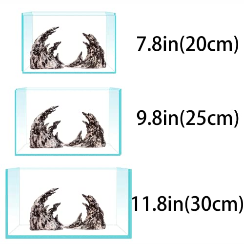 Novelsite Fish Tank Decor- Jagged Canyon Rock Formation ,Made of Solid Sandstone,Suitable for a Variety of Fish Tank Scenes, DIY Planting Moss, Safe and Non-Toxic