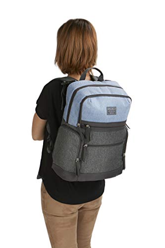 Eddie Bauer Meridian Diaper Backpack, Grey/Blue