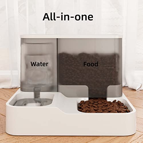 Pet Food Feeder and Water Dispensers Gravity Automatic for Cats and Small Dogs (Blue)