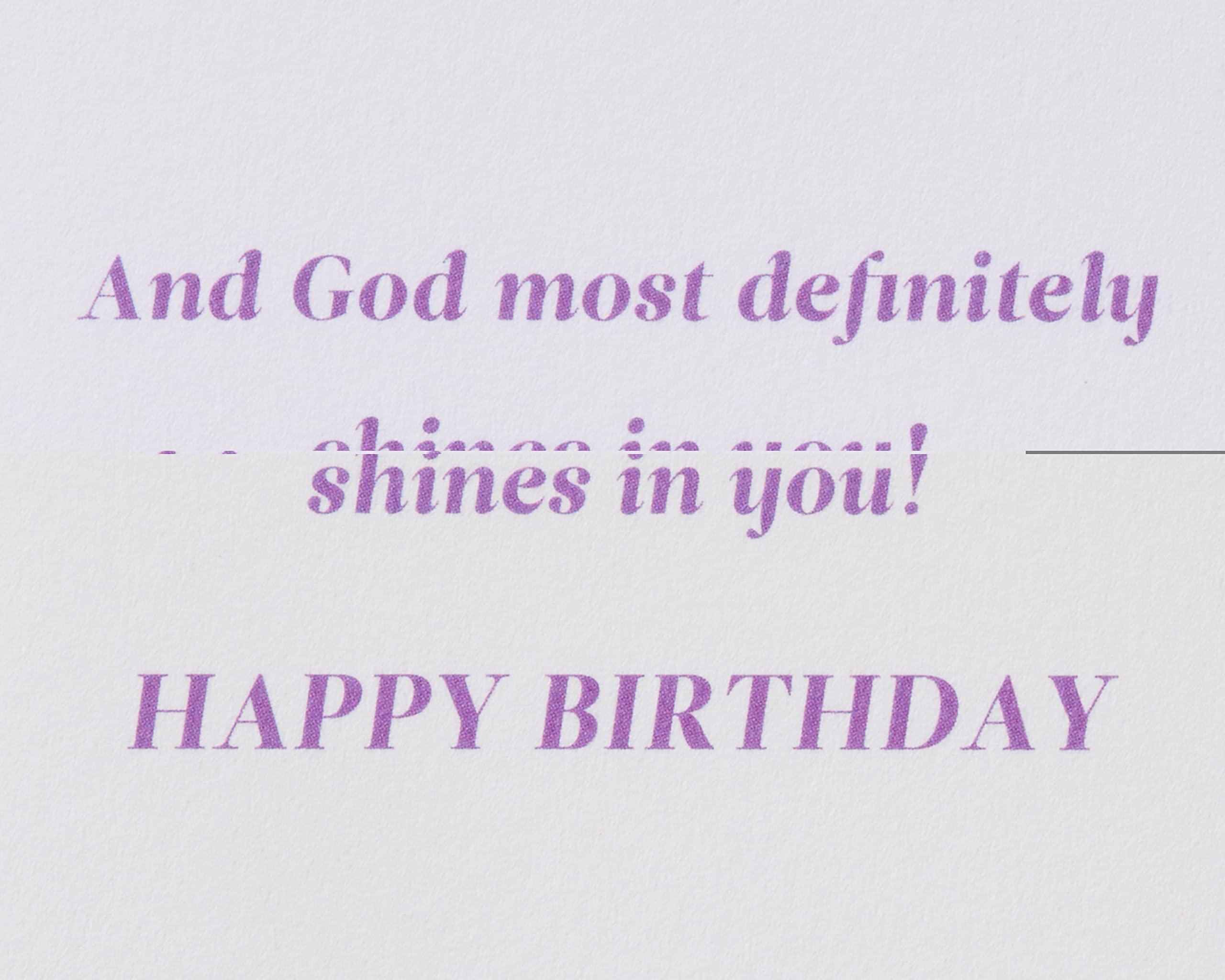 Papyrus Religious Birthday Card - Illustrated by Sandra K Pena (God Shines In You, Stained Glass)