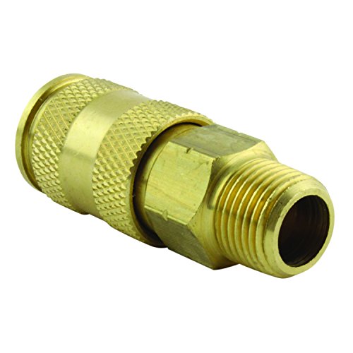 Milton Industries S-767 HI-Flo V-Style -FeetA,M,V-Feet 3/8-Inch MNPT Brass Body, Single