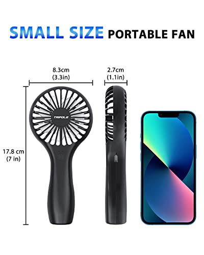 TriPole USB Powered Desk Fan and Lollipop Handheld Fan Bundle 3 Speeds Small Desk Fan 2 Speeds 5000mAh Battery Operated Portable Fan
