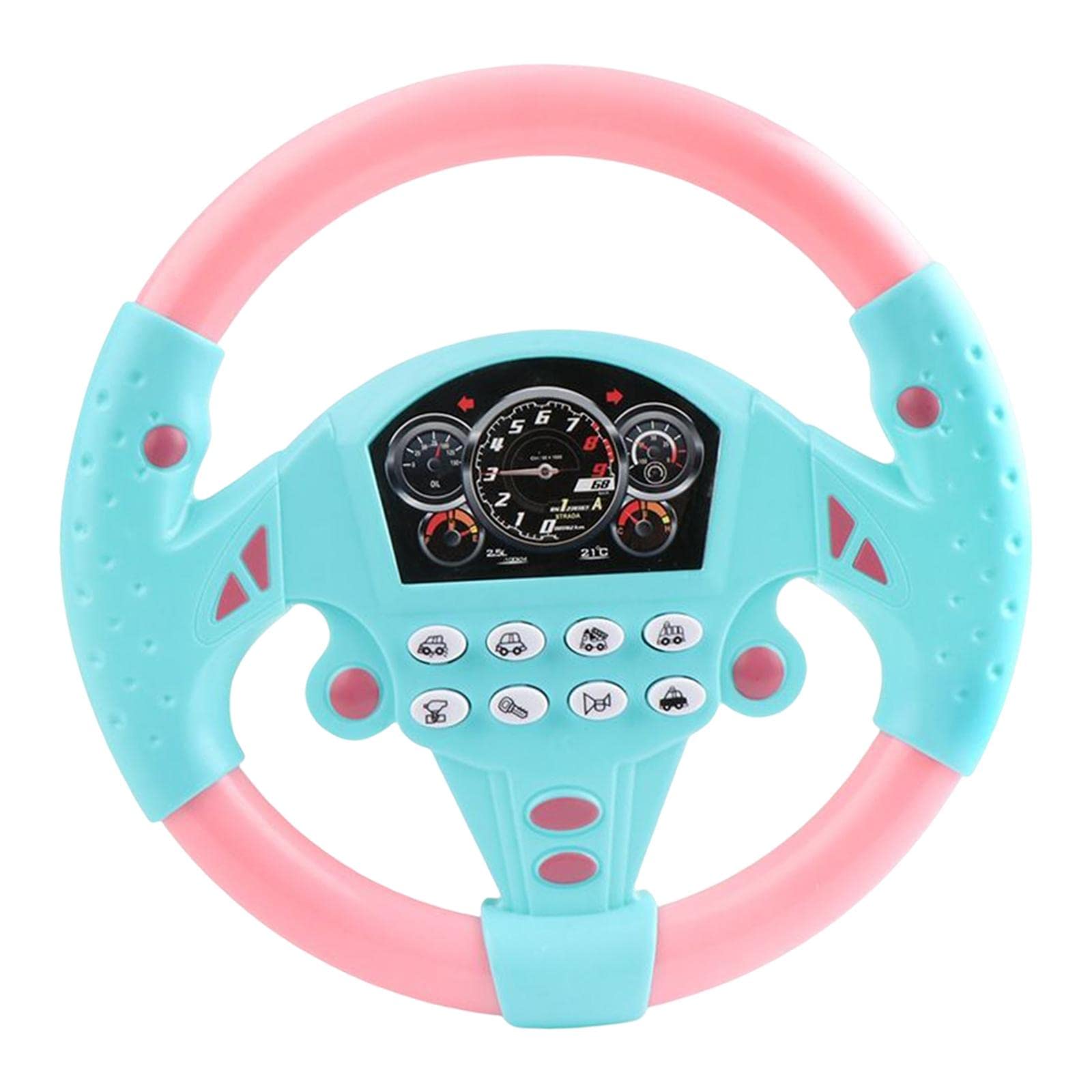 Menolana Portable Steering Wheel Wheel Toy Simulation Steering Wheel for Outdoor Garden, Pink