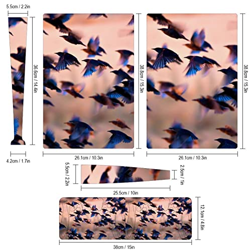 Flying Birds Silhouettes Full Protective Skin Cover Design Wrap Decal Sticker Compatible with PS5 Digital Edition Console and Controller