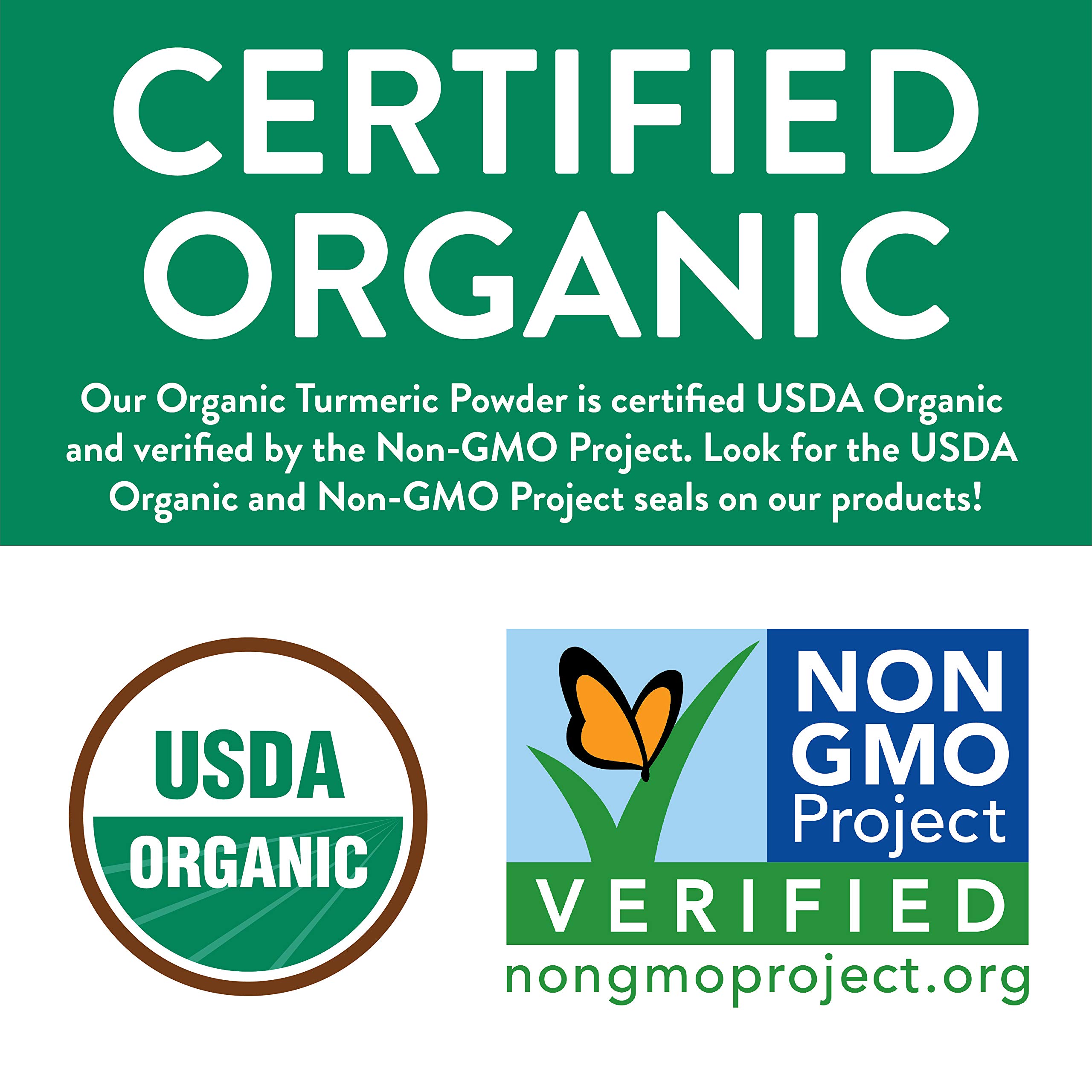 FGO Organic Turmeric Powder w/Curcumin, 100% Raw from India, 16oz, Packaging May Vary (Pack of 1)