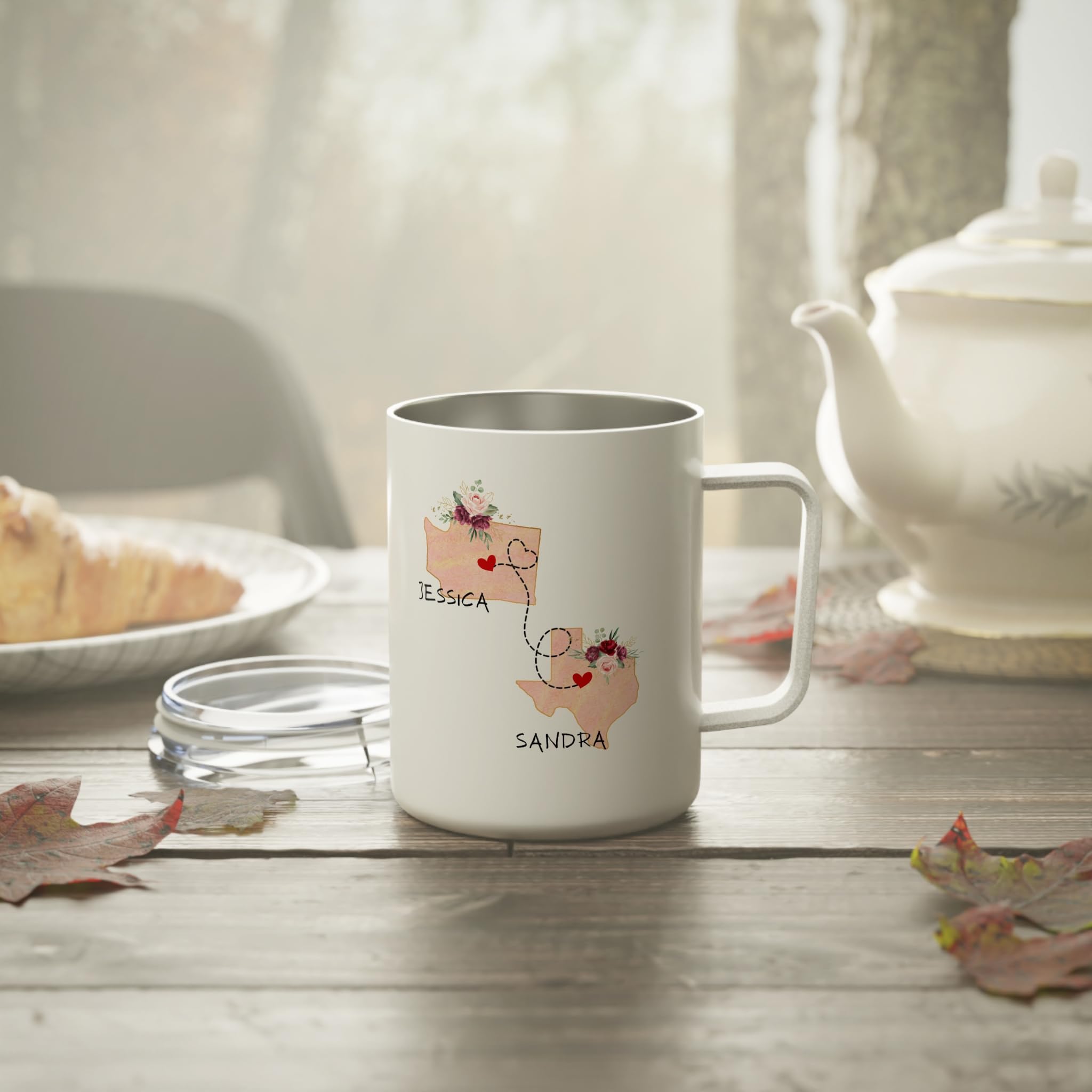 Personalized Best Friend Coffee Mug- I Wish You Lived Next Door, Custom Name Besties, BFF, Funny Long Distance Birthday Xmas, Friendship State to State