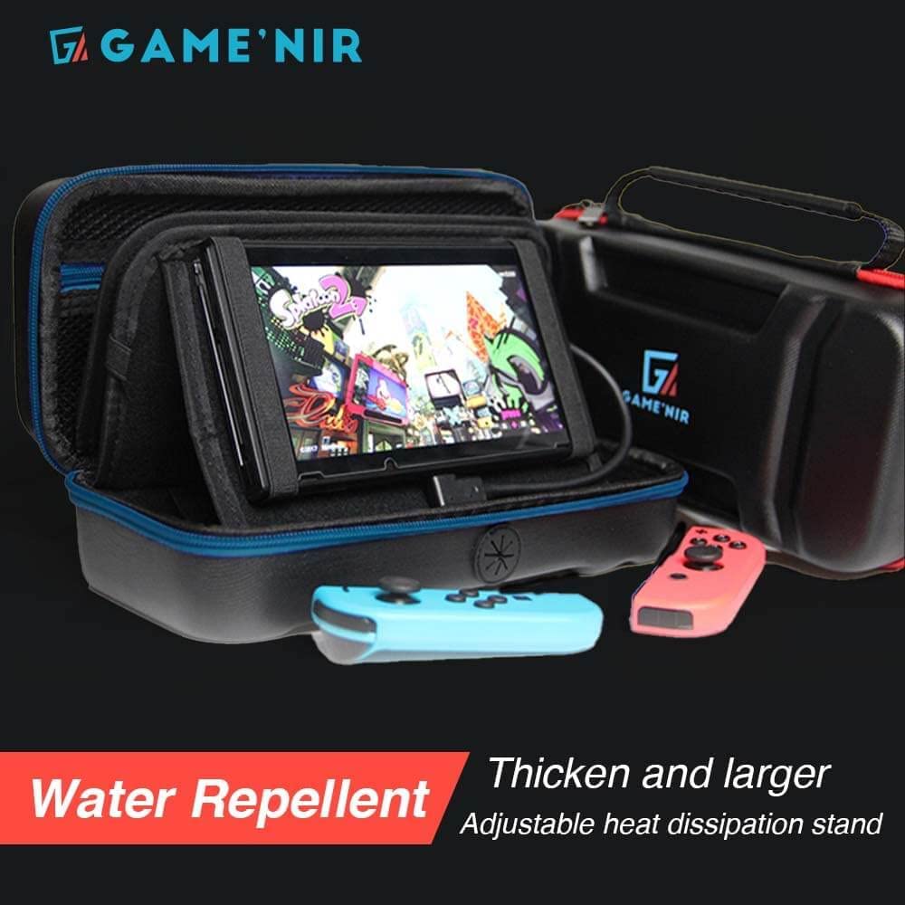 GAME'NIR Hard Carrying Case Compatible with Nintendo Switch, 20 Games Cartridges, Protective Hard Shell Pouch for Switch Console Accessories,BLUE
