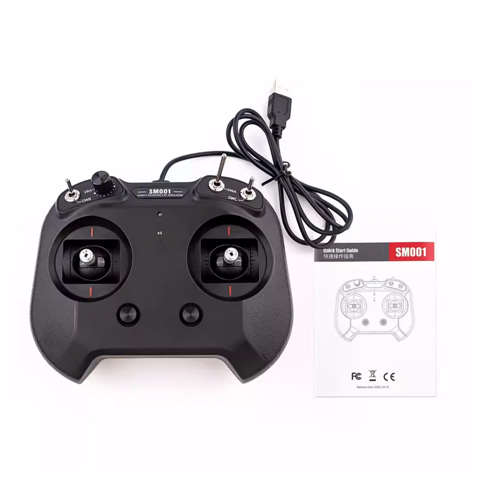 Flysky FS-SM600 6CH 2.4GHz RC Aircraft Simulator, Supports a Variety of Flight Simulation Software for Aircraft simulators