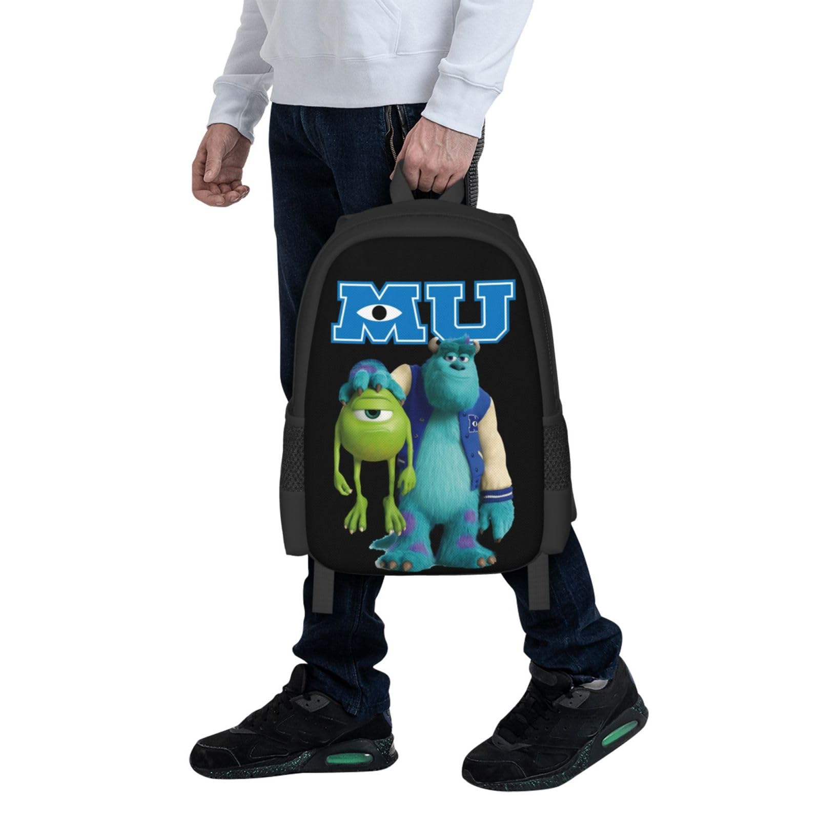 GLGFAS Monsters Anime Inc Backpack Large Capacity Leisure Travel Backpack Book Bag Outgoing Daypack 12.5x5.5x16.5 inch