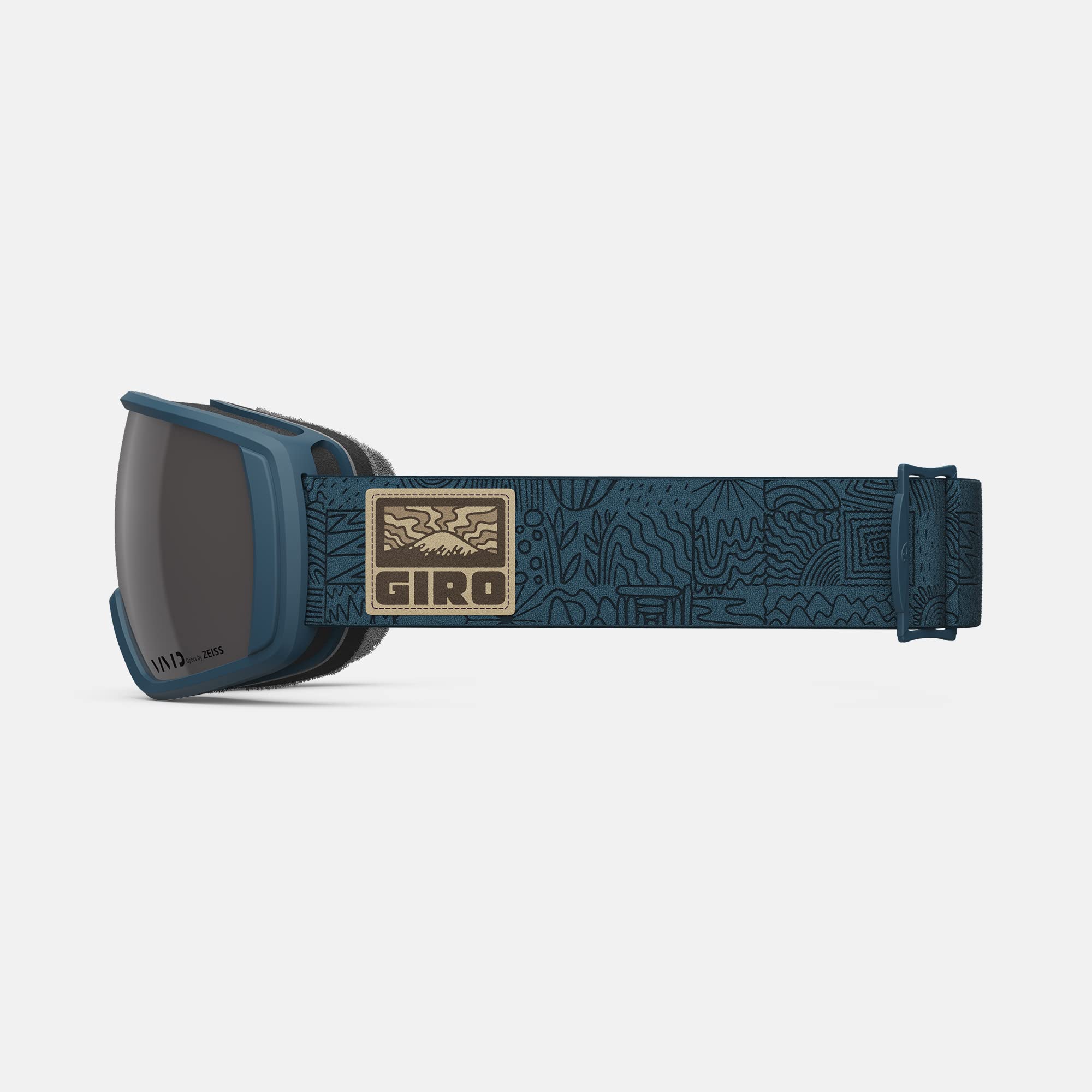 Giro Balance Snow Goggles 2023 - Harbor Blue Adventure Grid Frame with Vivid Smoke Lens Medium