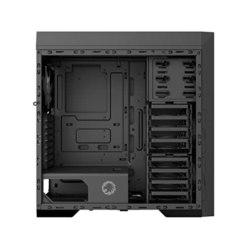 GAMEMAX Full Tower Chassis with Front Mesh Ventilation and ODD and Window Cases, ATX - High Airflow, 3 x LEDs Blue Cooling Fans Included, Black (Master M905)