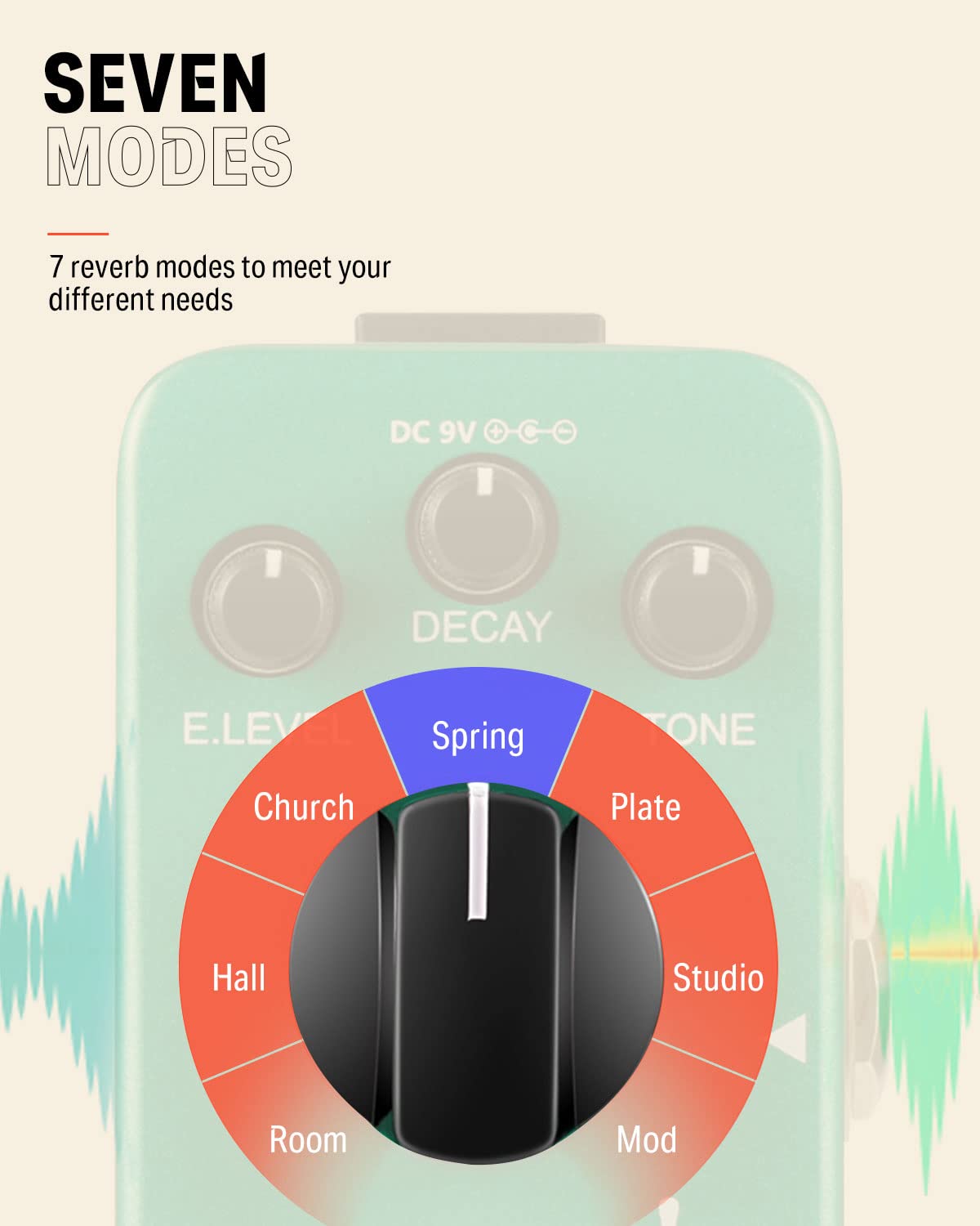 Donner Reverb and Digital Multi Delay Guiar Pedals