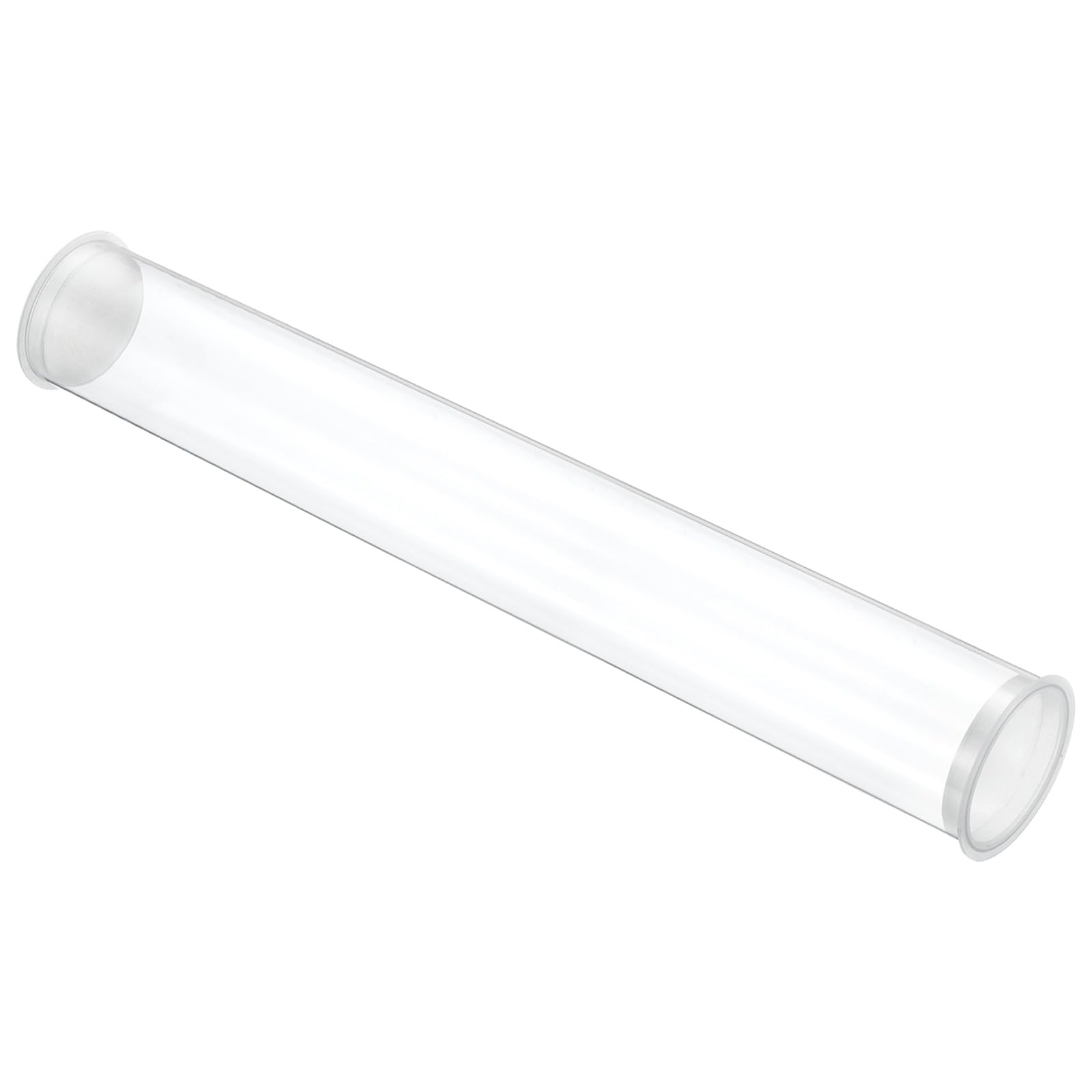 PATIKIL 11.8"L x 1.7"Dia Clear Storage Tubes, 1Pcs PC Plastic Transparent Hollow Round Rigid Tube with Cap for Beads Bath Salt Container Wedding Party Favors