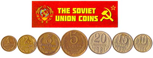 LOT of 100 USSR Soviet Russian KOPEKS Coins 1961-1991 Cold WAR Hammer and Sickle Money