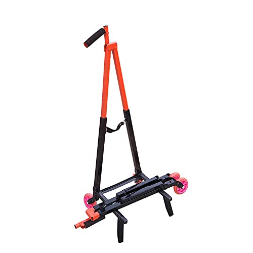 Folding Luggage Cart with 2 Wheels Lightweight Iron Collapsible Folding Hand Truck for Shopping Travel, Moving and Office Use Trolley (Black)