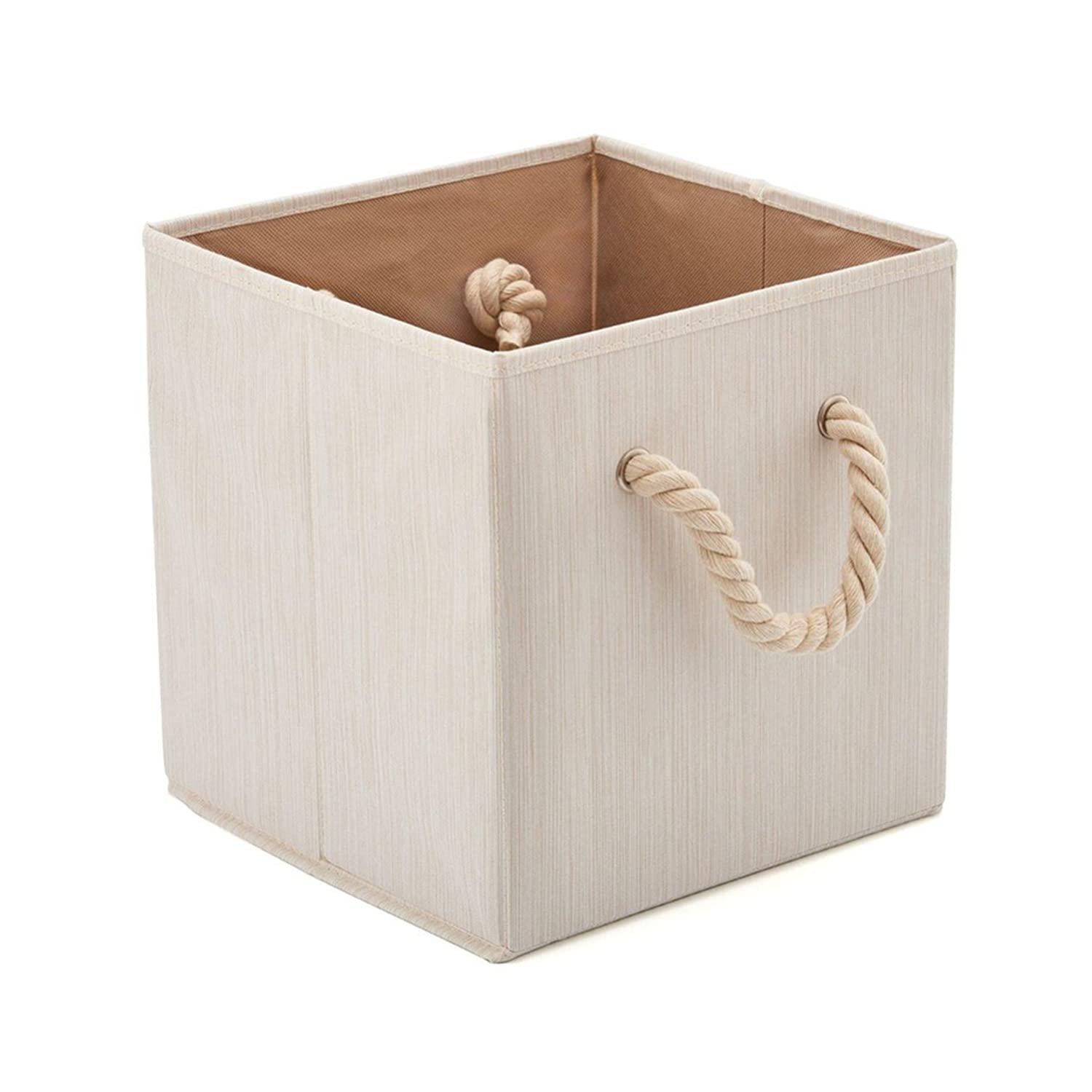 ENOVA HOME Fabric Bamboo Style Storage Box Set Storage Basket Fabric Organizer Storage Organization (Set of 4)